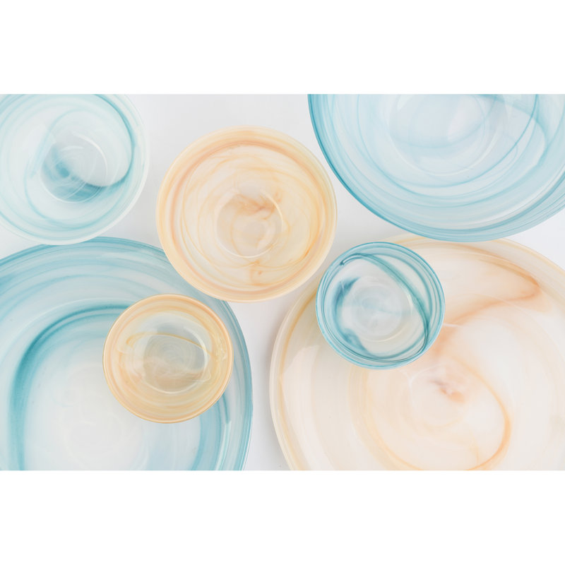 Wrought Studio™ Gjyltene Glass Platter | Wayfair